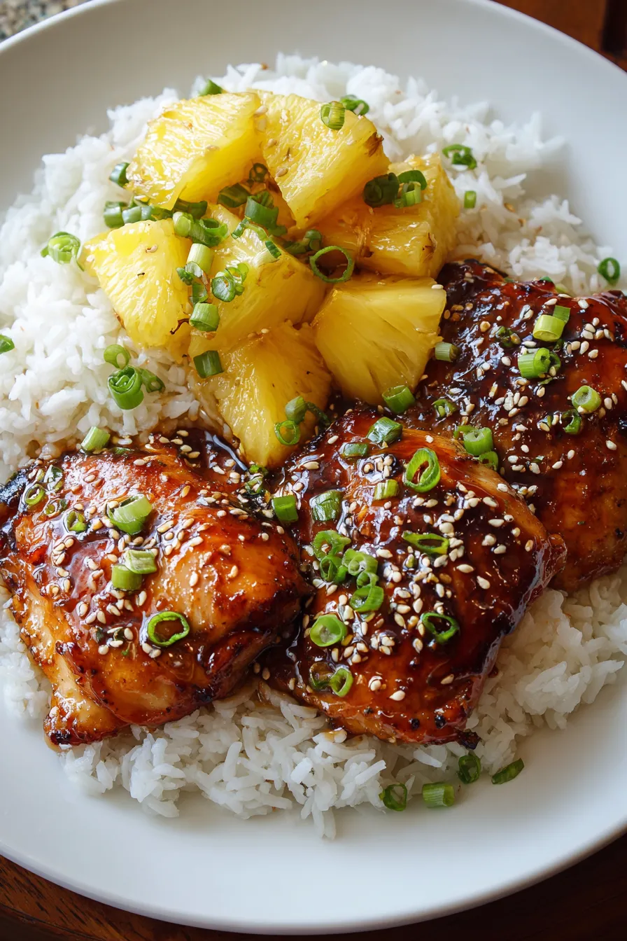 Hawaiian Chicken with Coconut Rice – Cooking With Laura