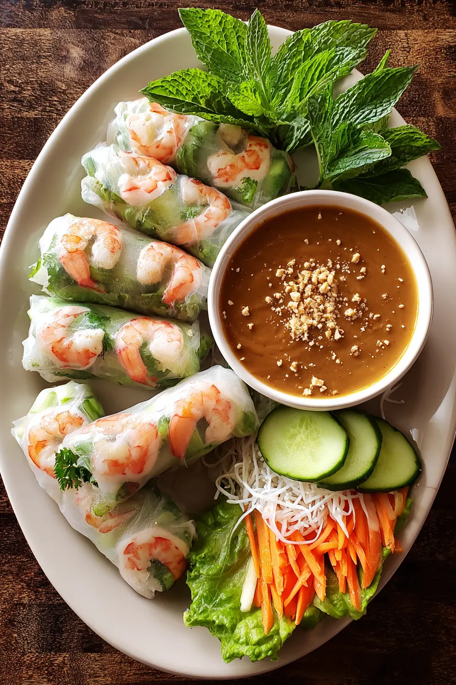 Vietnamese Spring Rolls with Peanut Sauce – Cooking With Laura