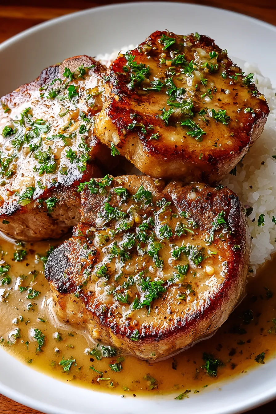 The best Smothered Boneless Pork Chops in Garlic Sauce – Cooking With Laura