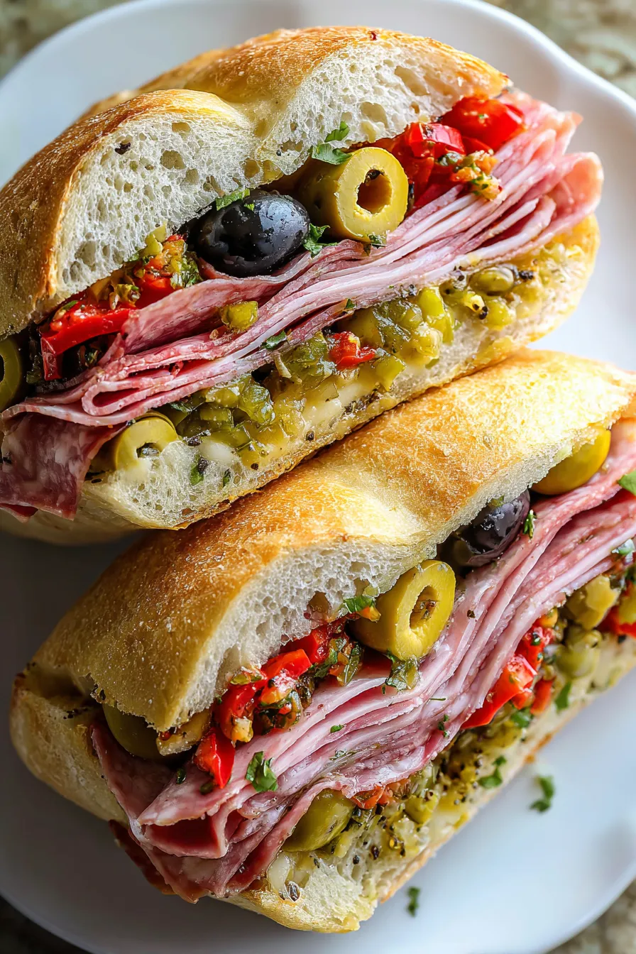 Classic Italian Muffuletta Sandwich – Cooking With Laura