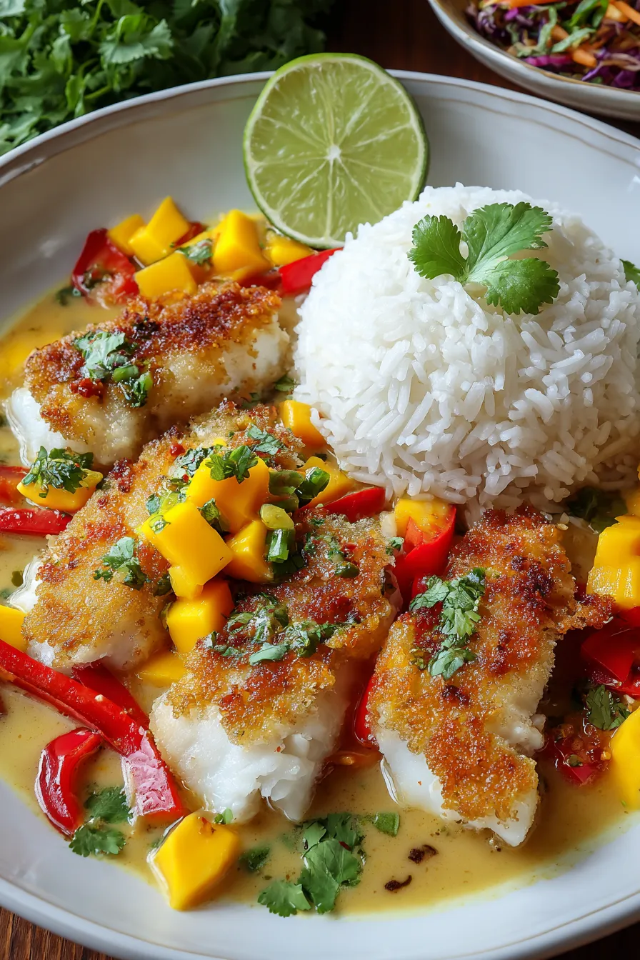 Coconut Mango Fish – Cooking With Laura