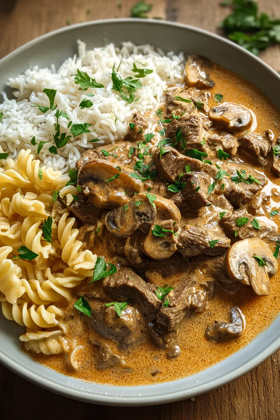 High Protein Beef Stroganoff – Cooking With Laura