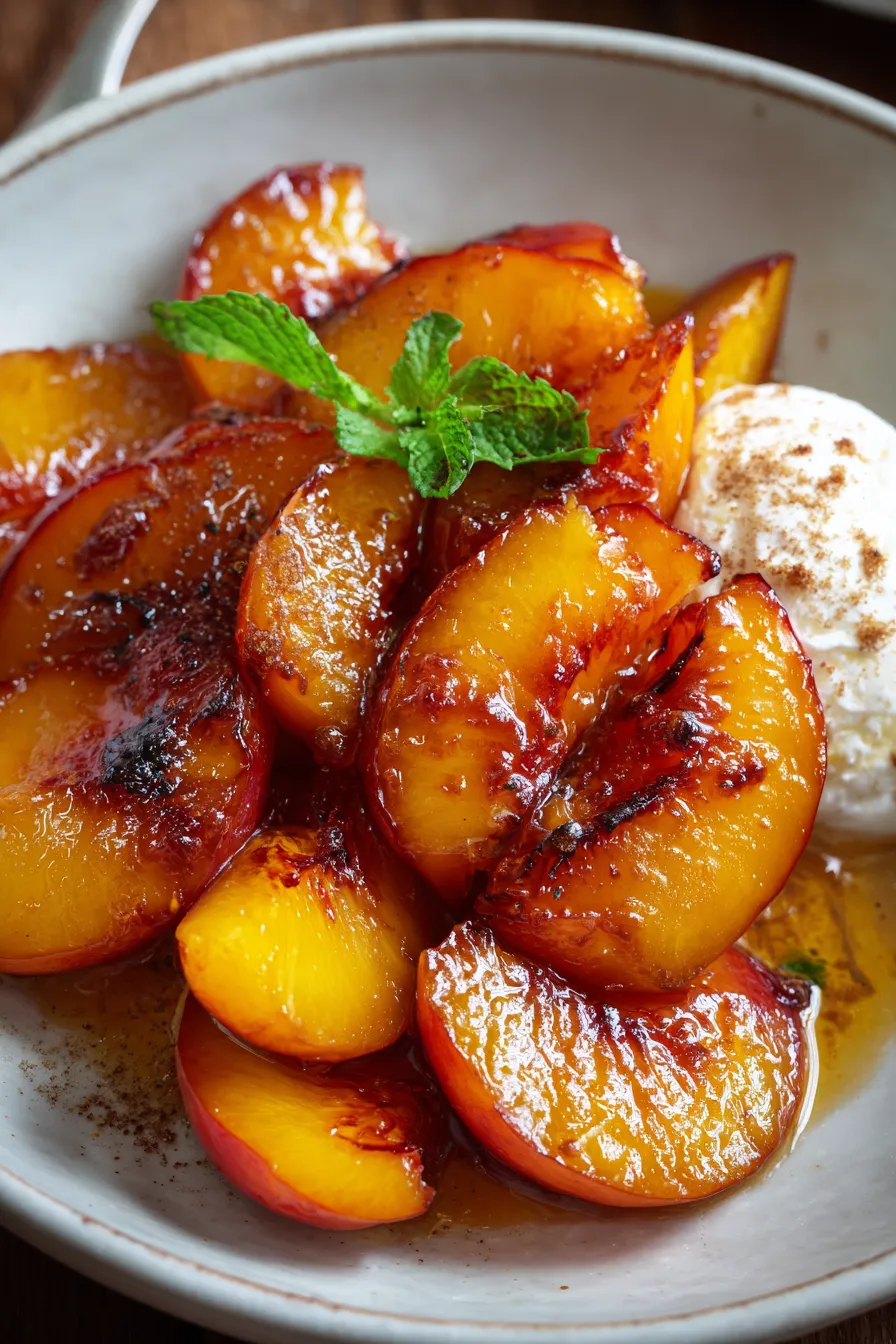 Caramelized Skillet Peaches – Cooking With Laura