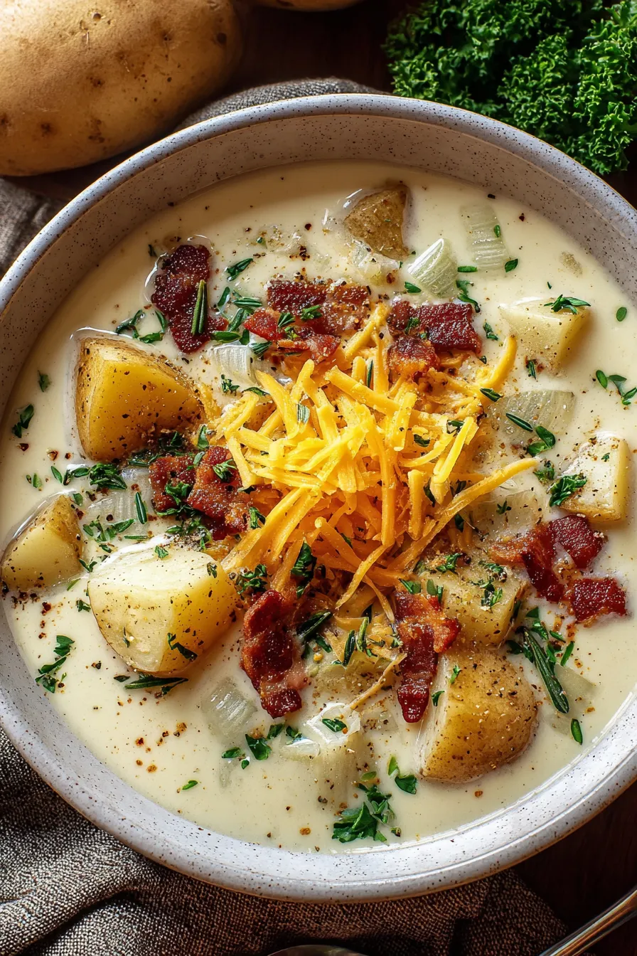 Creamy Rustic Potato Soup – Cooking With Laura