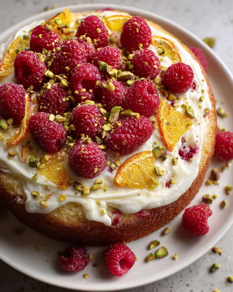 Raspberry Orange Pistachio Ricotta Cake – Cooking With Laura