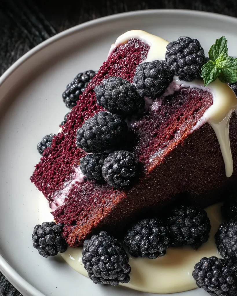 Blackberry Velvet Gothic Cake – Cooking With Laura