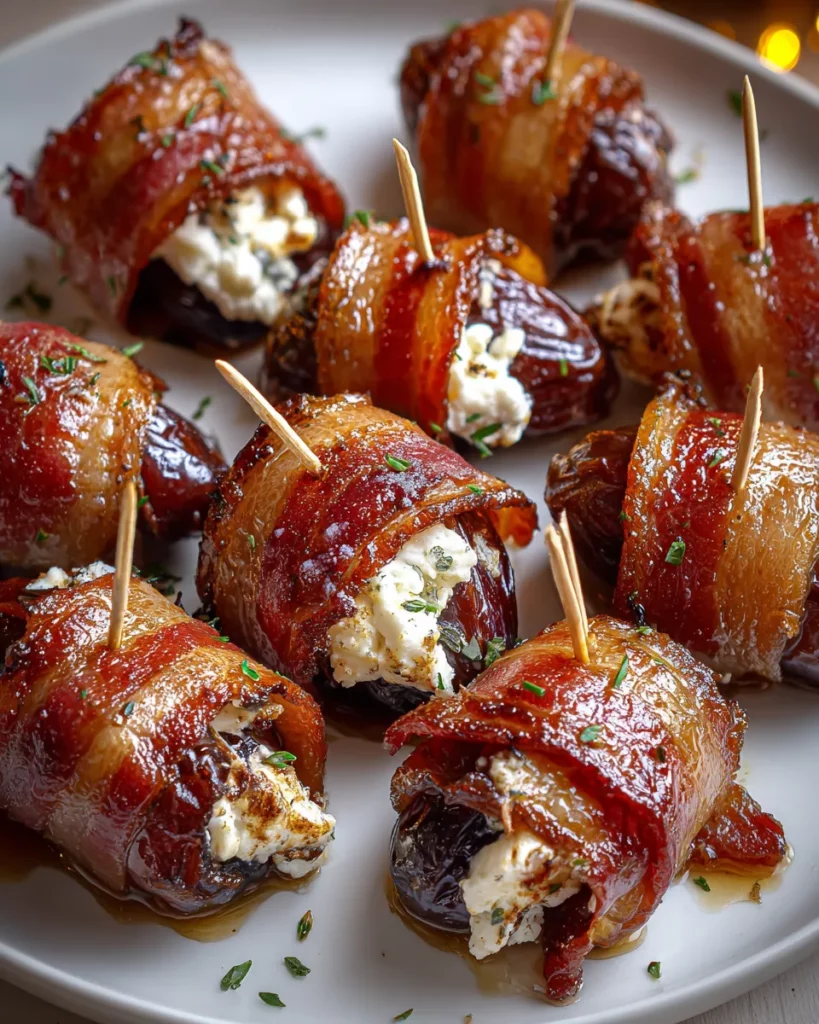 Bacon Wrapped Dates with Goat Cheese & Honey – Cooking With Laura