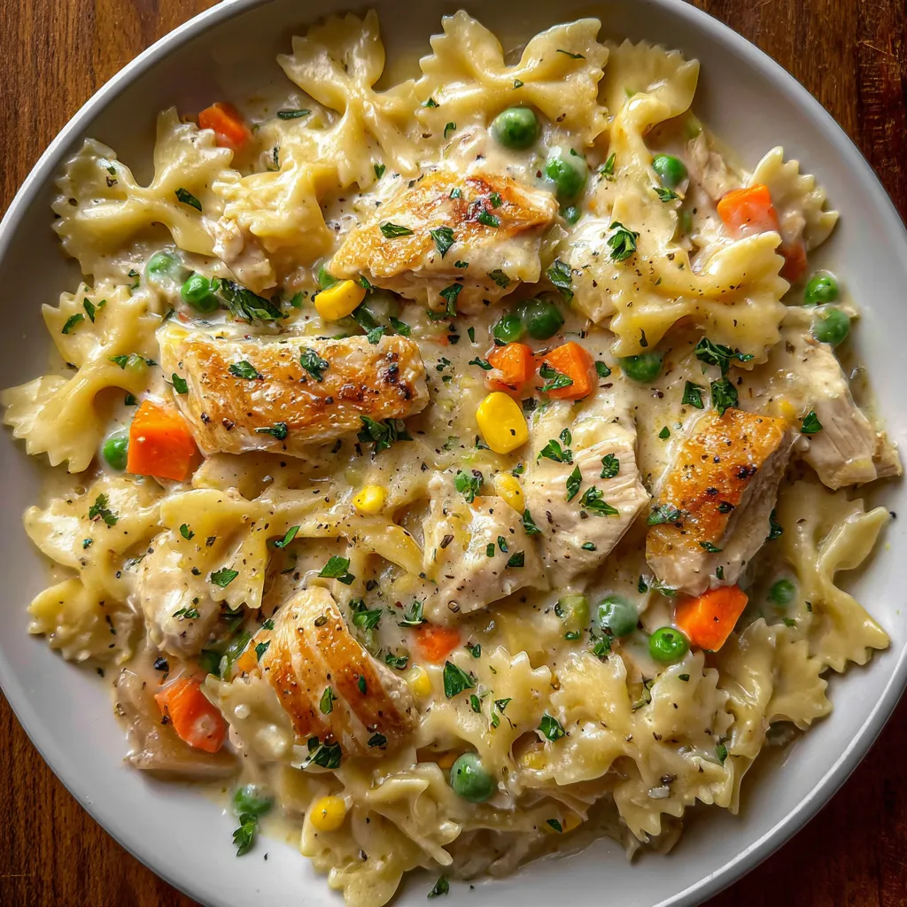 Creamy Chicken Pot Pie Pasta – Cooking With Laura