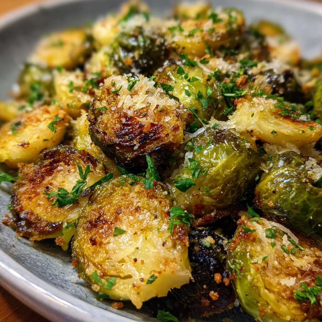 Crispy Garlic Parmesan Brussels Sprouts – Cooking With Laura