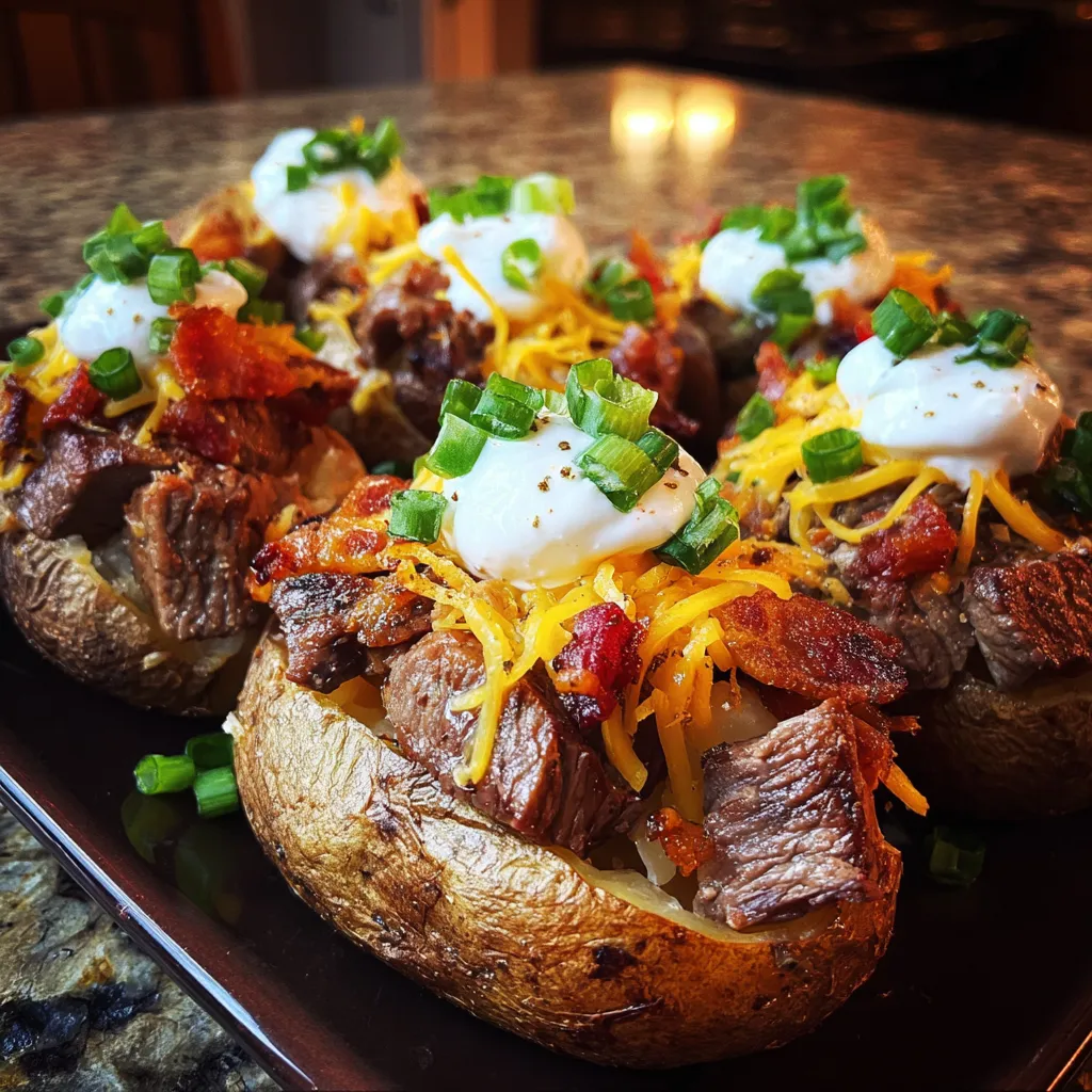 Loaded Steak Potato – Cooking With Laura