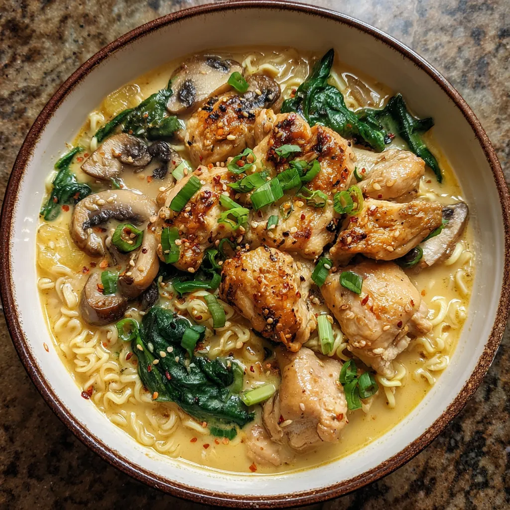 Creamy Garlic Chicken Ramen – Cooking With Laura