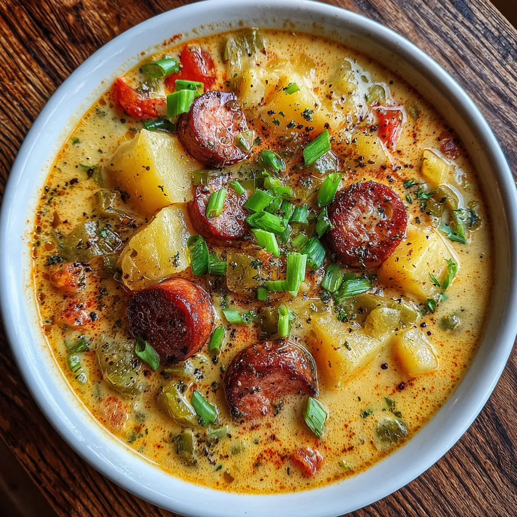 Creamy Cajun Potato Soup with Andouille Sausage – Cooking With Laura