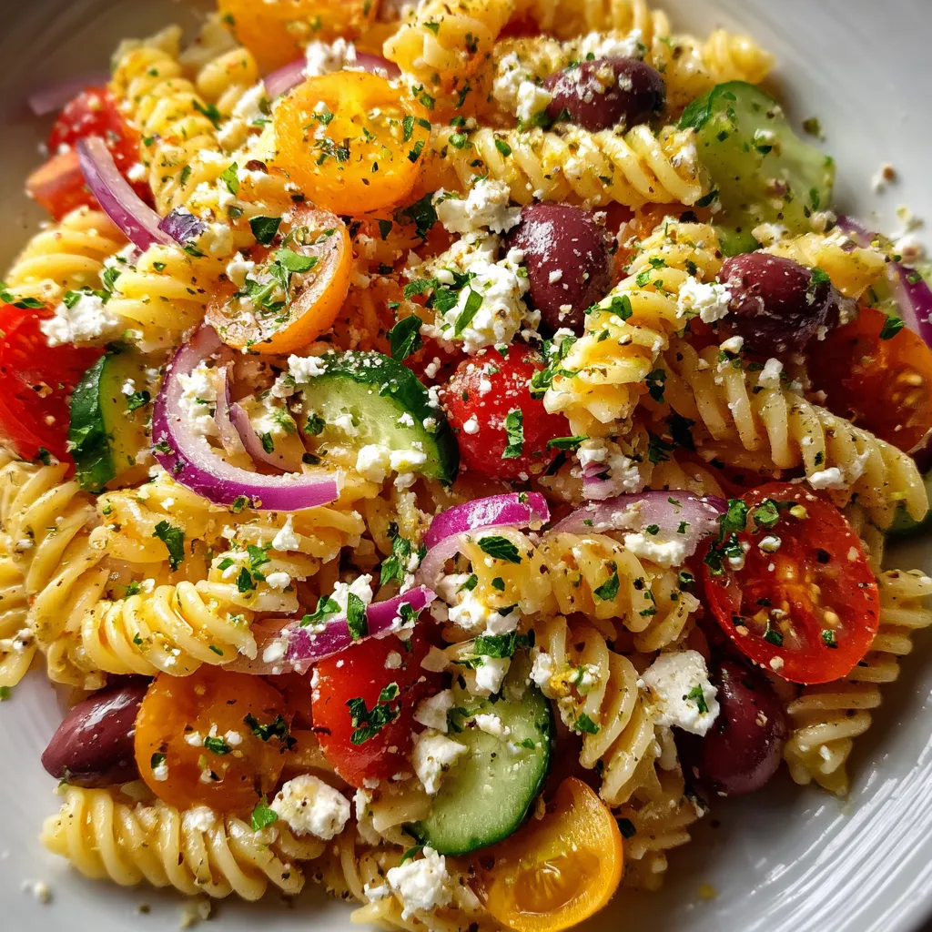 Summer Greek Pasta Salad – Cooking With Laura