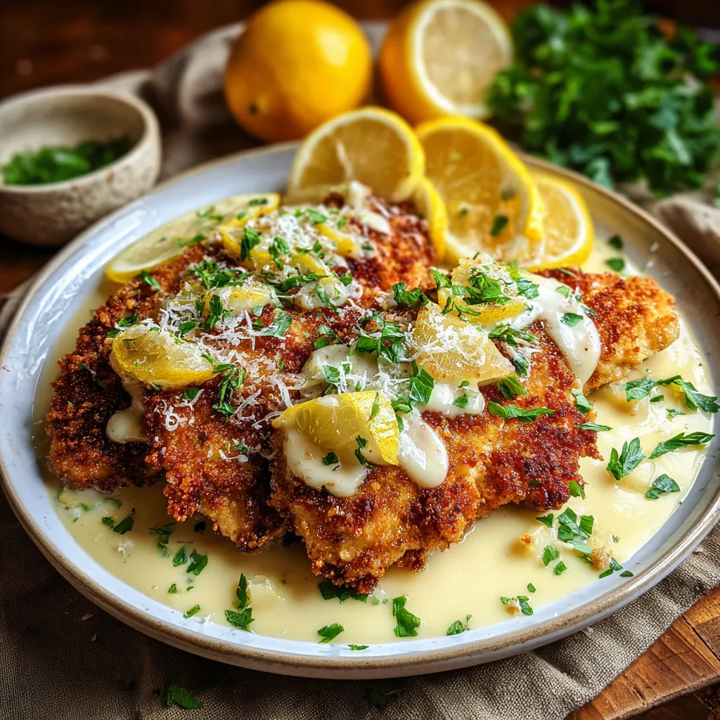 Crispy Lemon Pecorino Chicken with Creamy Lemon Sauce – Cooking With Laura