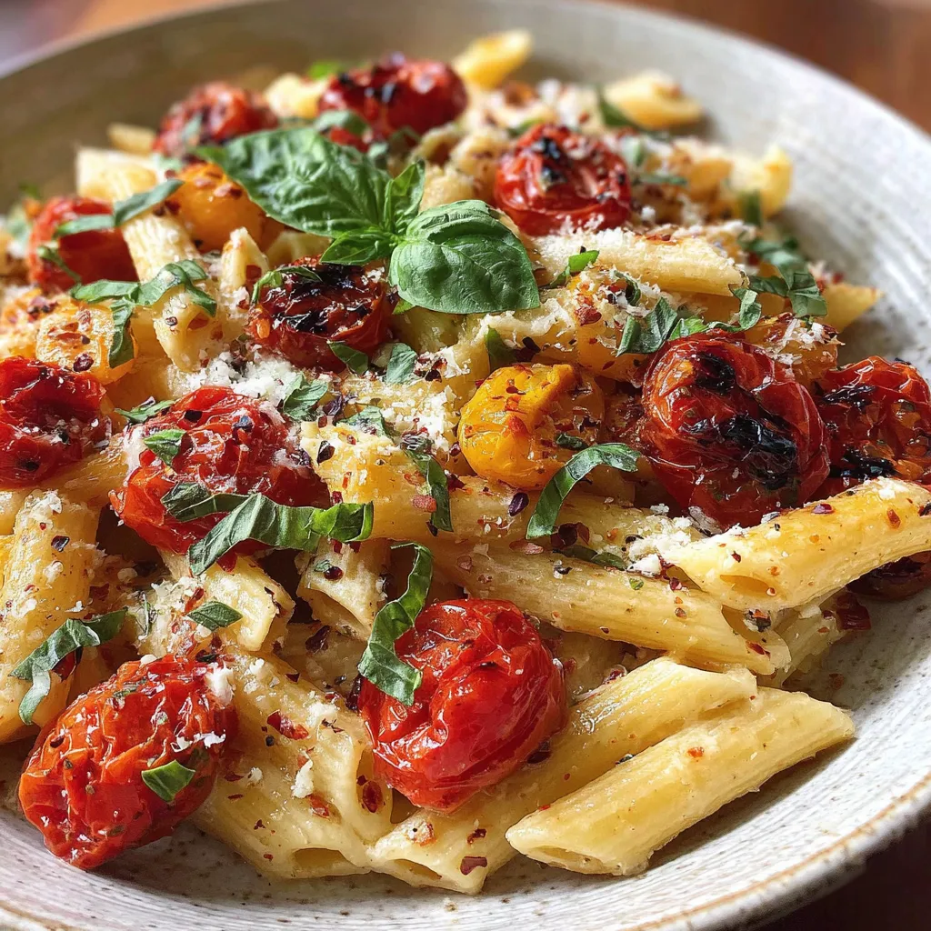 Garlic Ricotta Pasta with Roasted Tomatoes – Cooking With Laura